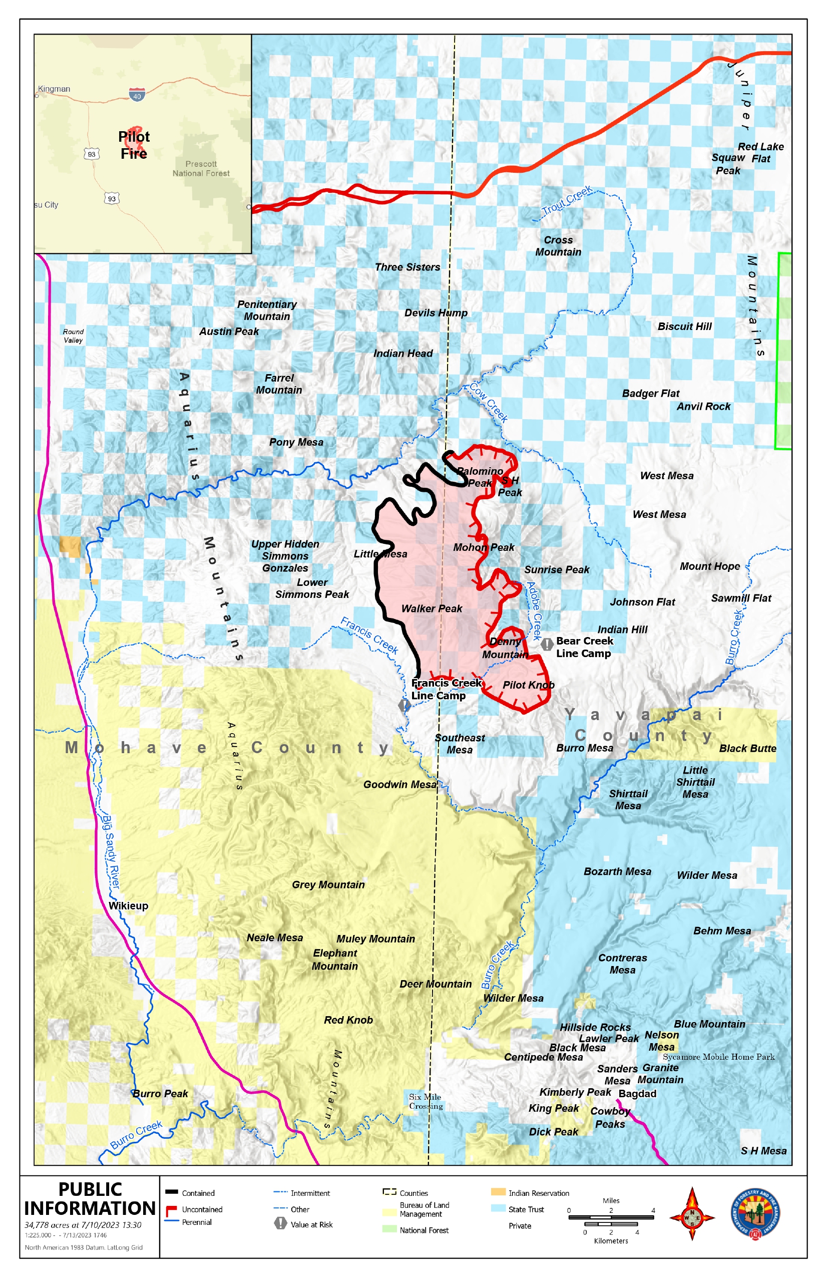 Pilot Fire is 88% contained as of Friday, July 14th - Prescott eNews