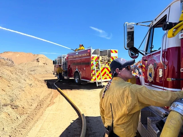 CAFMA Contains Mulch Pile Fire at MDI Rock in Dewey - Prescott eNews